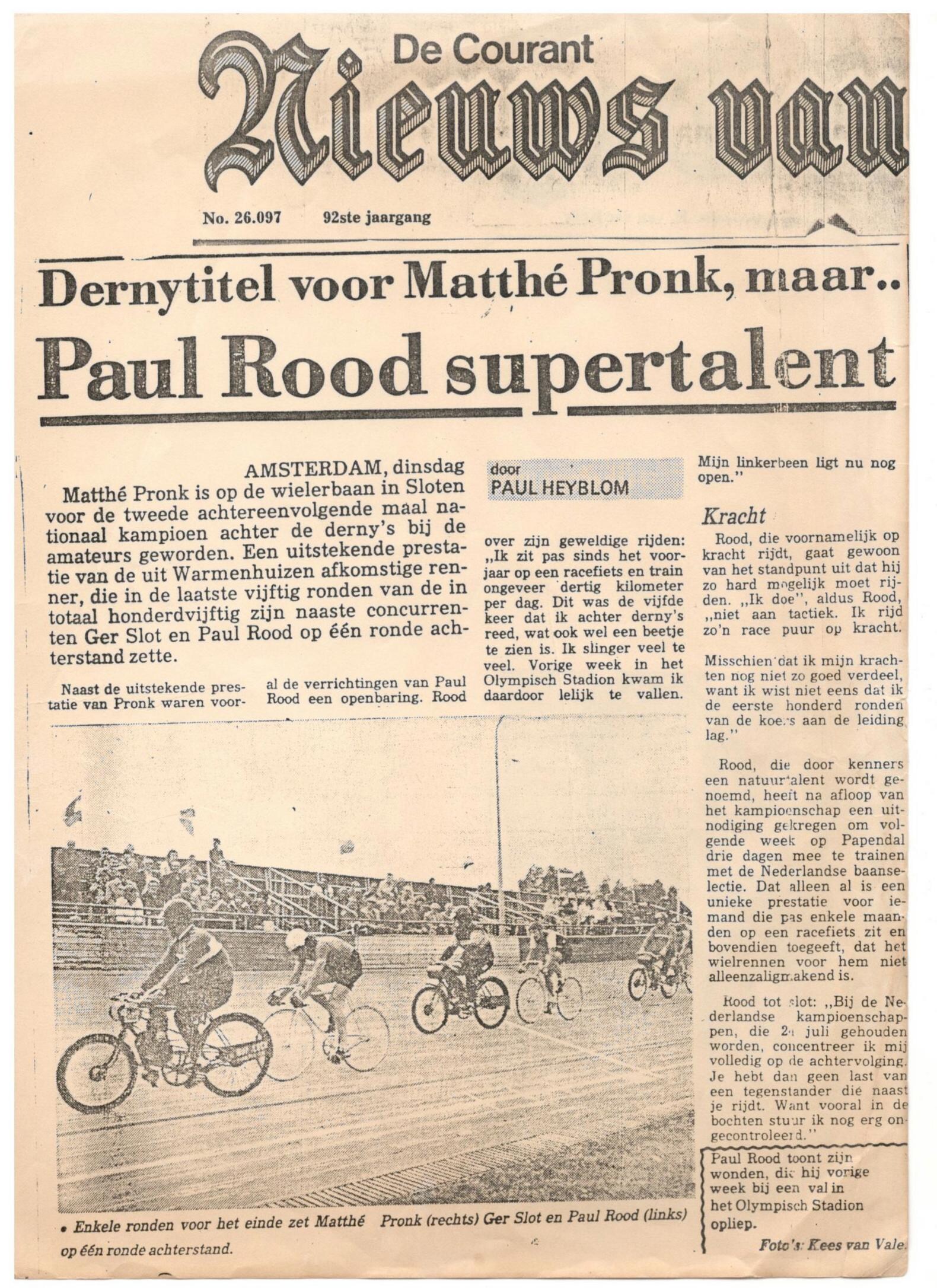 Het leven van Paul Rood: drugskoerier, gevangene, wielrenner ...