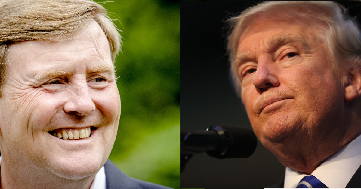 Donald Trump en koning Willem-Alexander | de Volkskrant