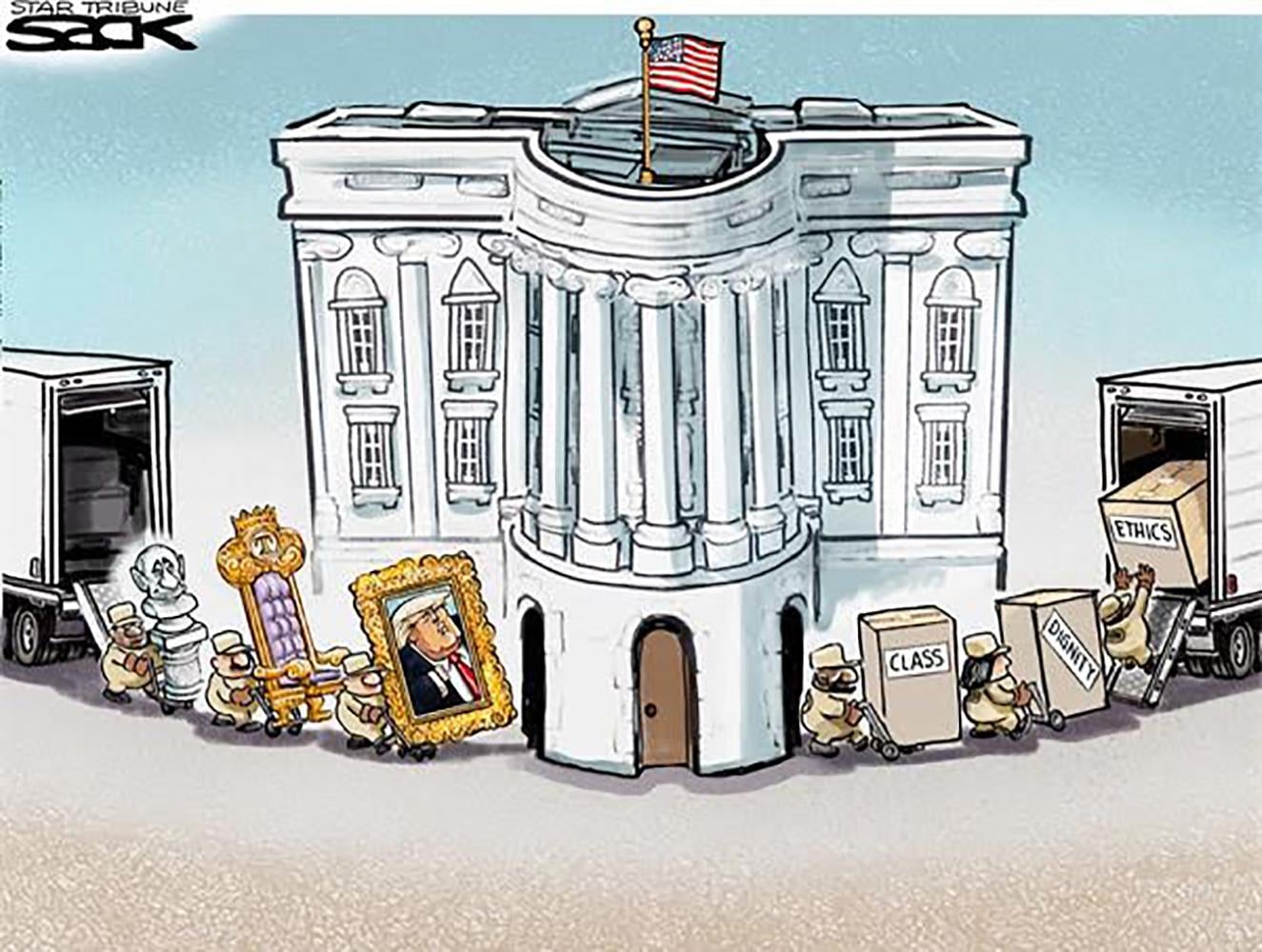 De beste cartoons over Trump als president | de Volkskrant