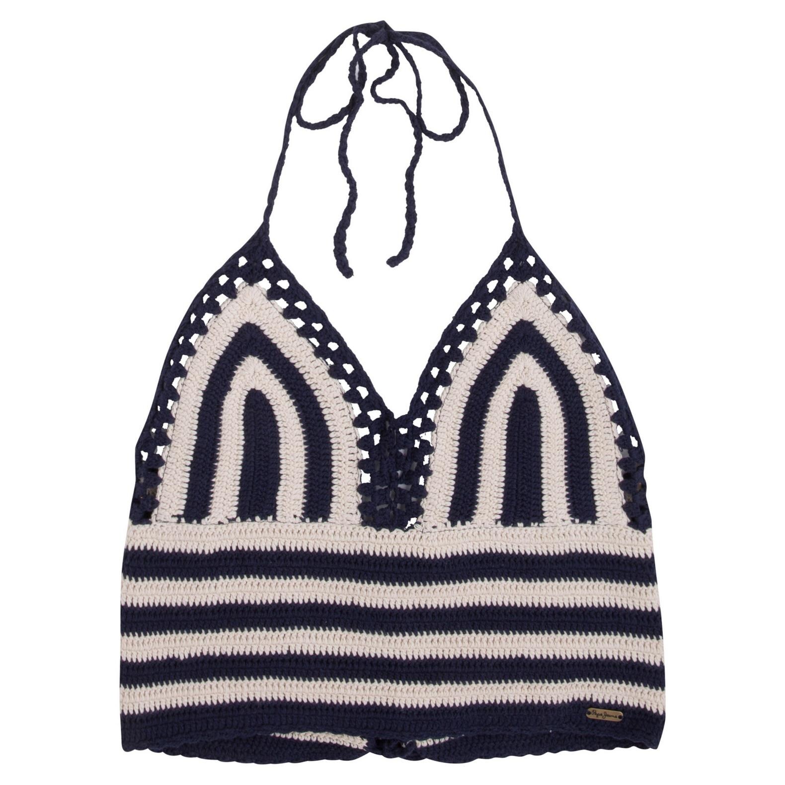 Gehaakt bikinitops voor op het strand: ga vooral niet het water in ...