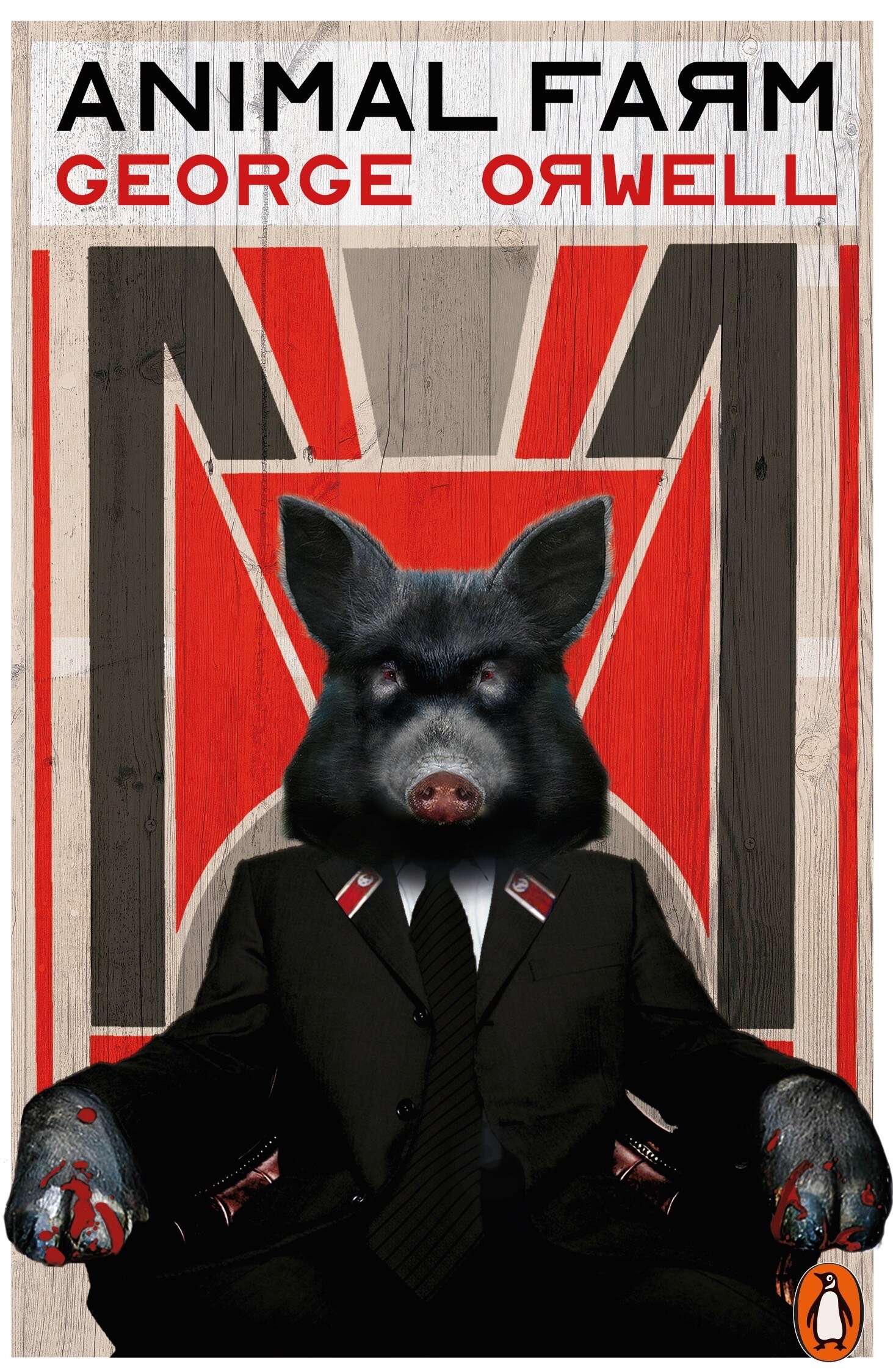 Vijf alternatieve omslagen voor George Orwells politieke fabel Animal ...