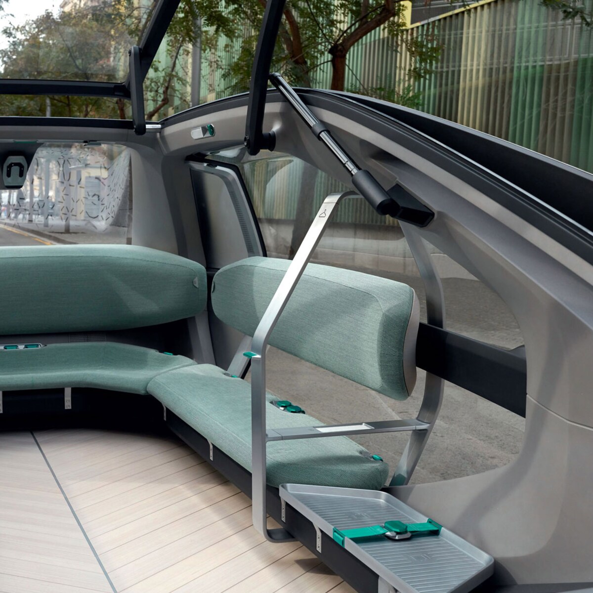 Terug Naar Het Interieur Van De Auto Van De Toekomst