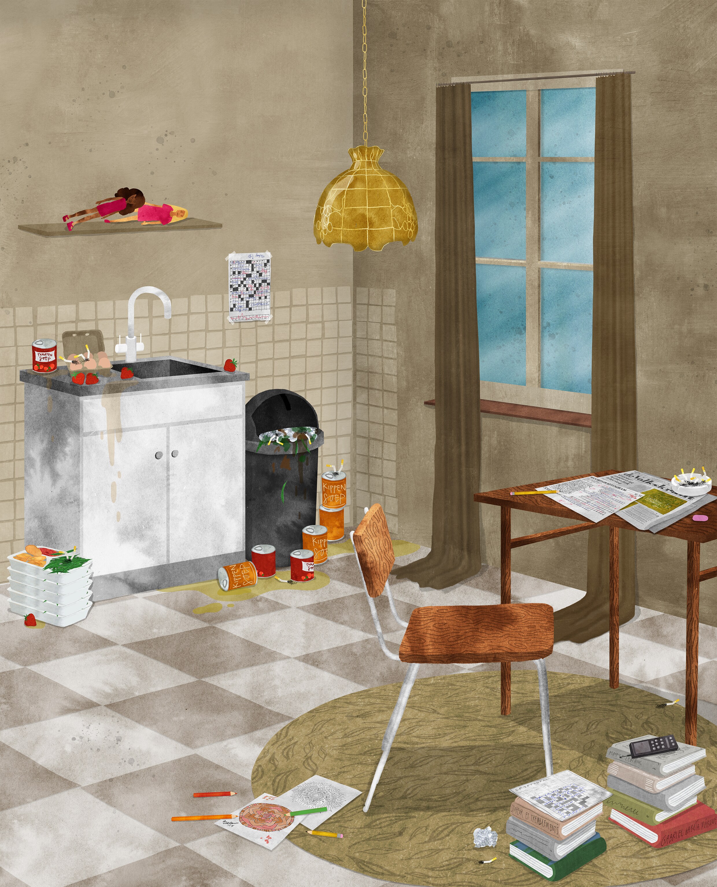 Mevrouw K. was vroeger heel mooi geweest, een schoonheid die haar ...