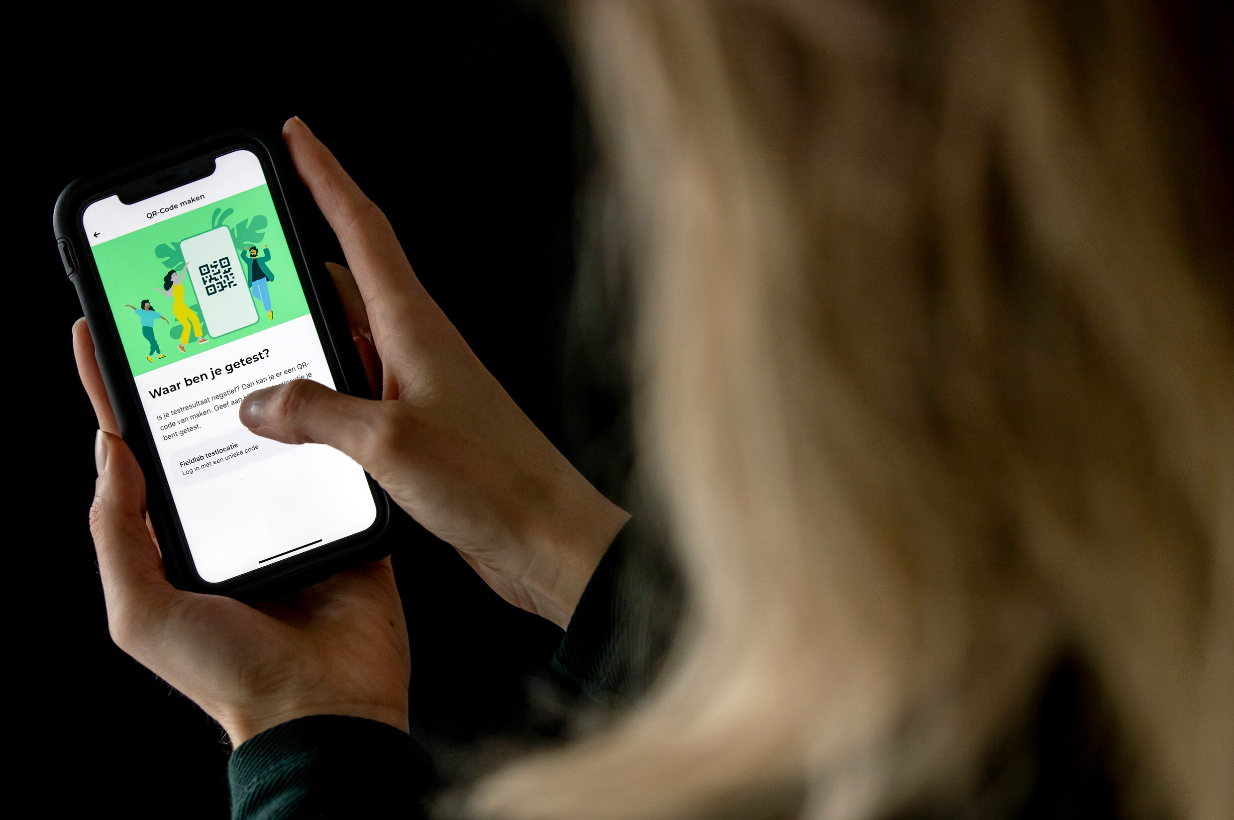 Over de grens laat de CoronaCheck-app veel meer gegevens zien dan hier ...