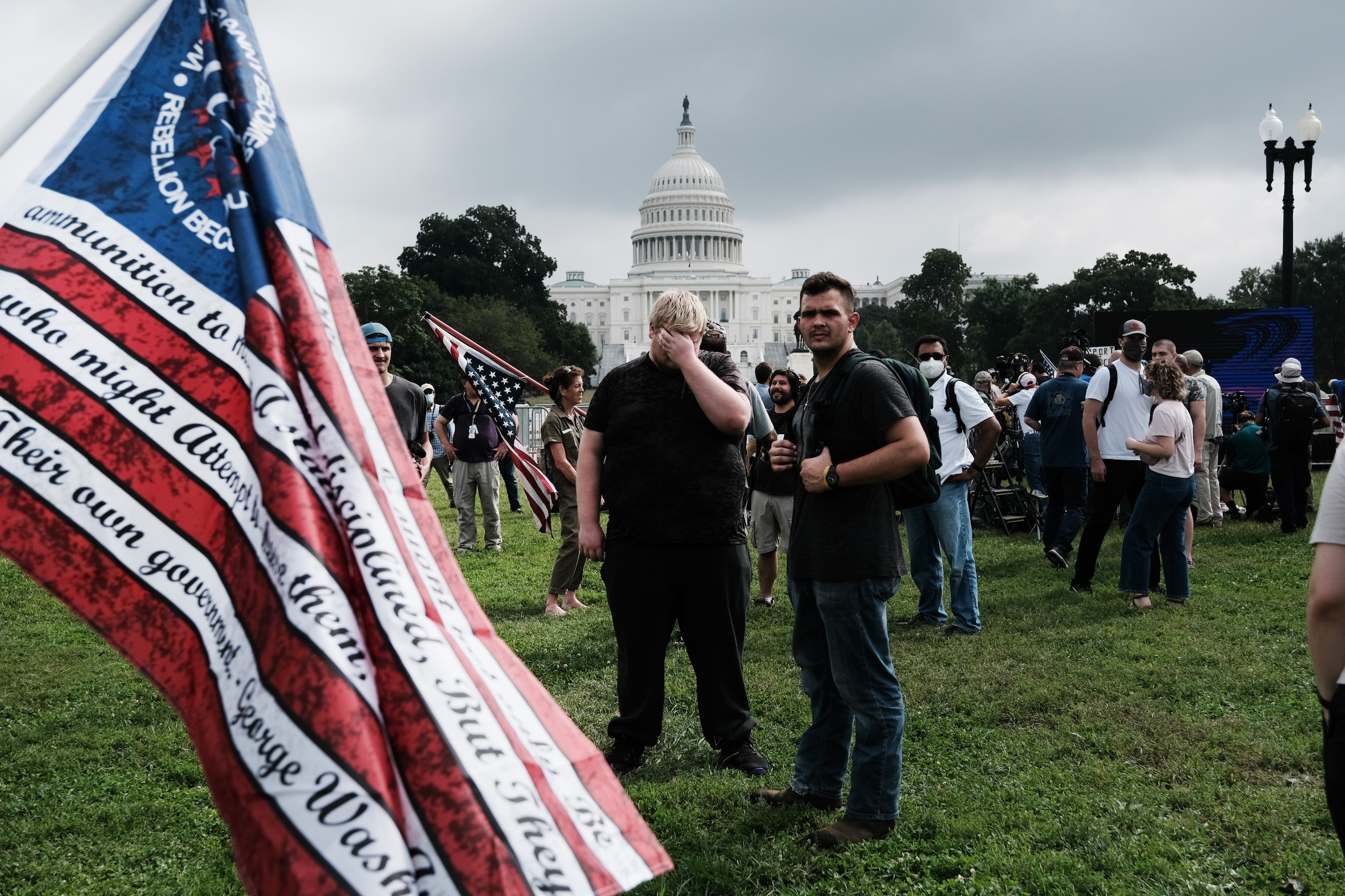 Een handjevol Trump-aanhangers laat zich niet bang maken | de Volkskrant