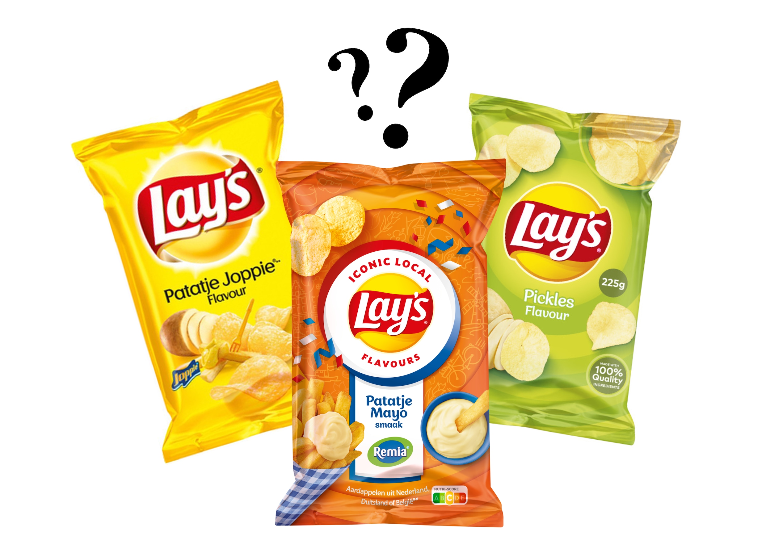 Zijn de Lays-smaken Patatje Joppie, Patatje Mayo en Pickles wel van ...