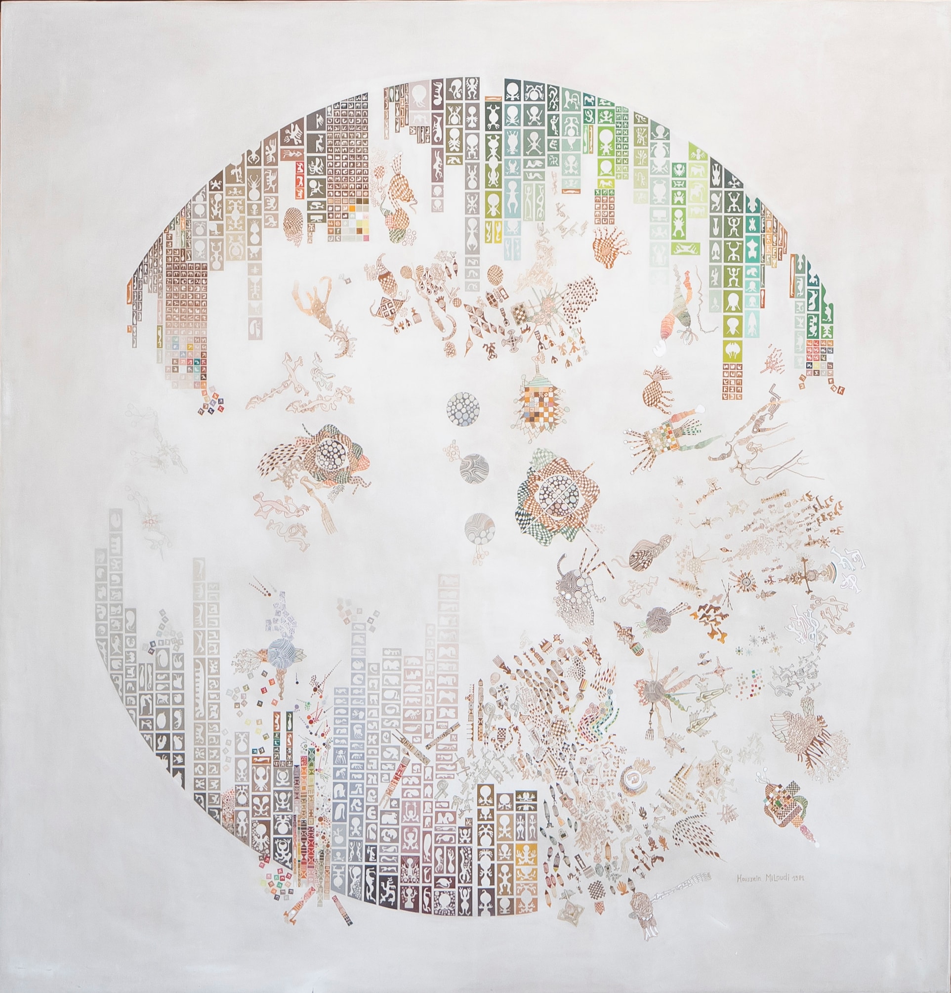 In dit werk van Houssein Miloudi hoef je niet te zoeken naar betekenis ...