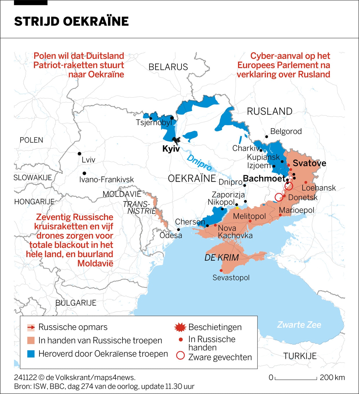 Lees hier het liveblog over de oorlog in Oekraïne van donderdag 24 november terug | de Volkskrant