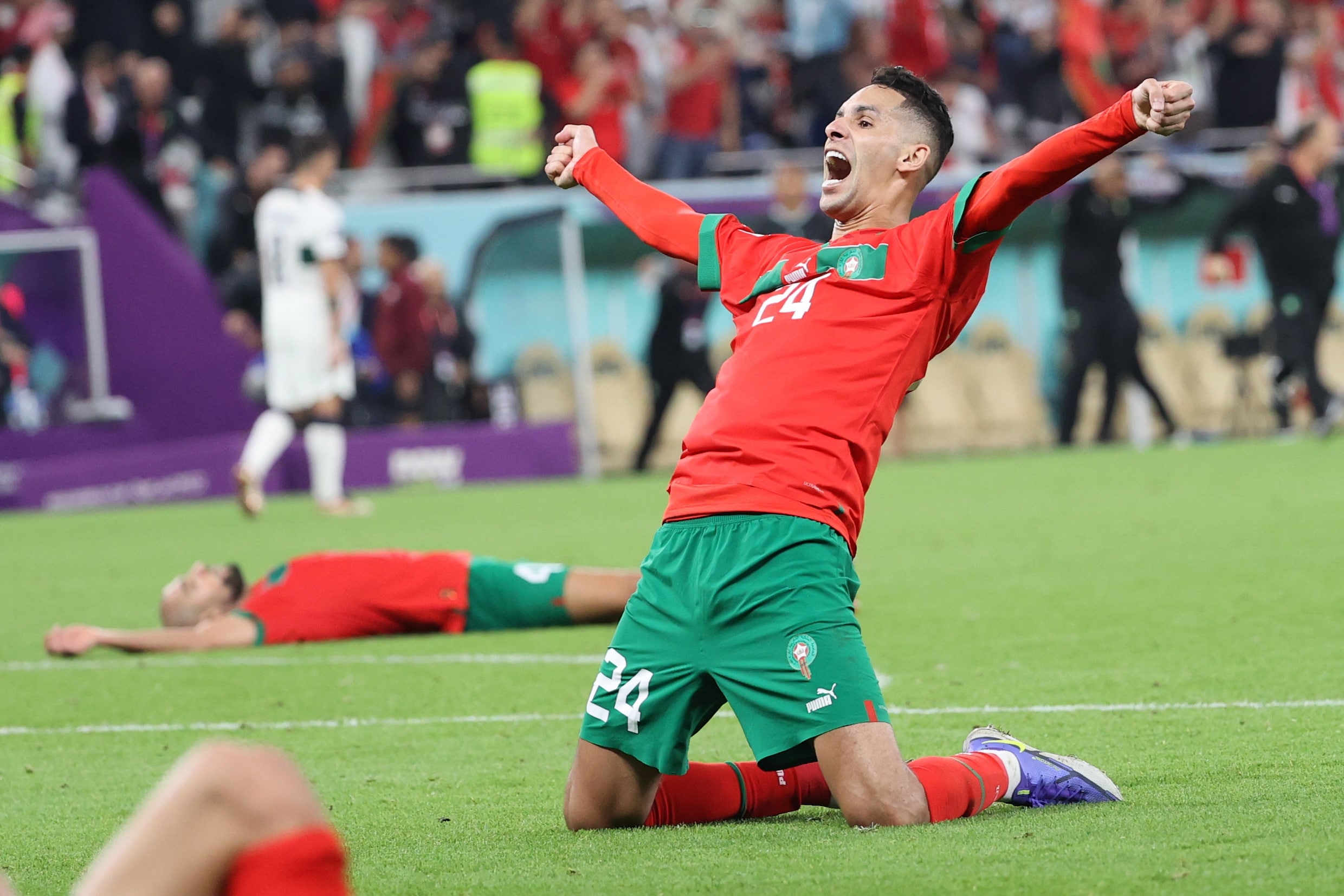 Marokkaanse muur neemt op WK legendarische vormen aan | de Volkskrant