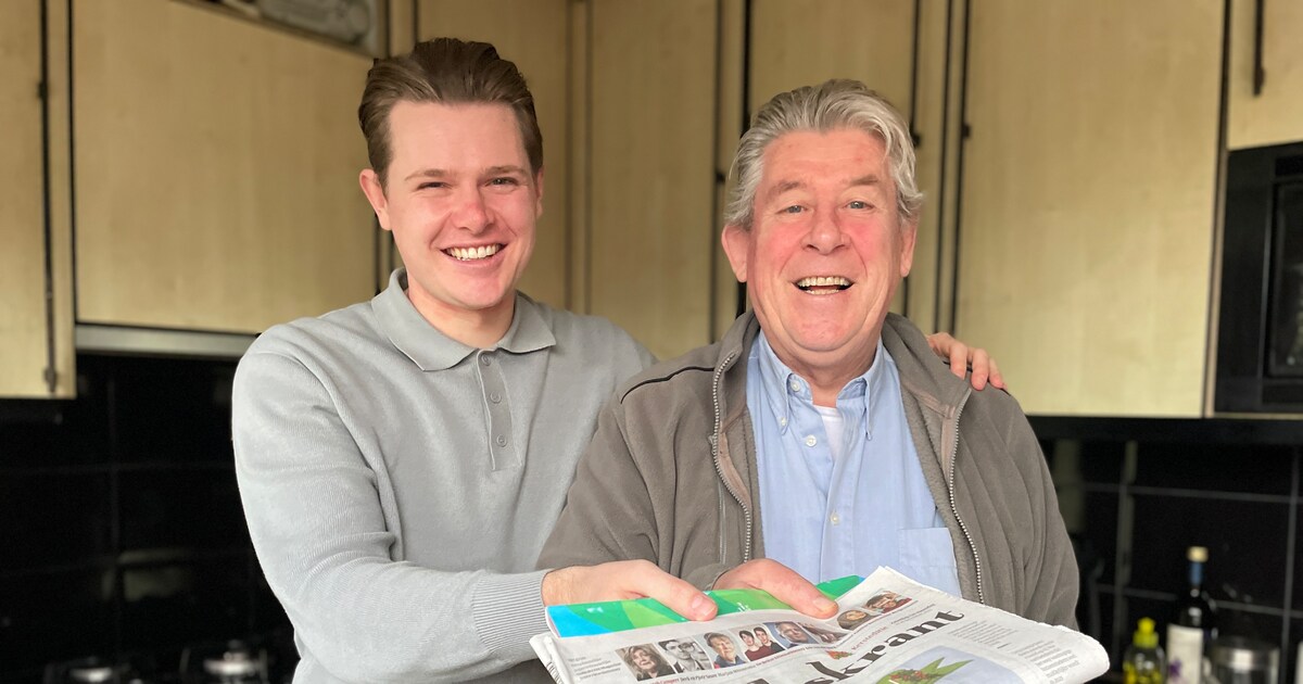Gidi Heesakkers bezorgt de krant na bij Goos van Gorkum, die de 27ste ...