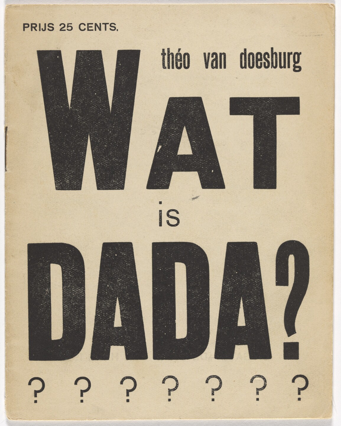 100 jaar na dato wordt wéér bijna de tent afgebroken bij een dada ...
