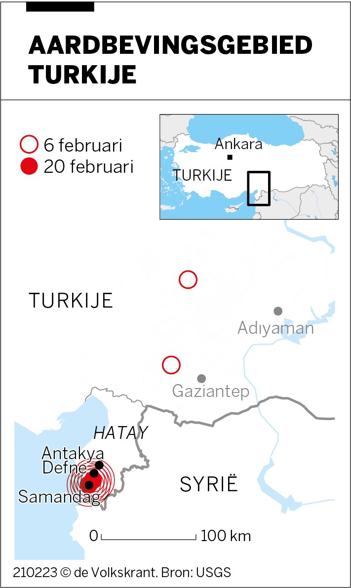 Nieuwe aardbeving in grensstreek Turkije en Syrië voelde als grotere schok dan beving twee weken ...