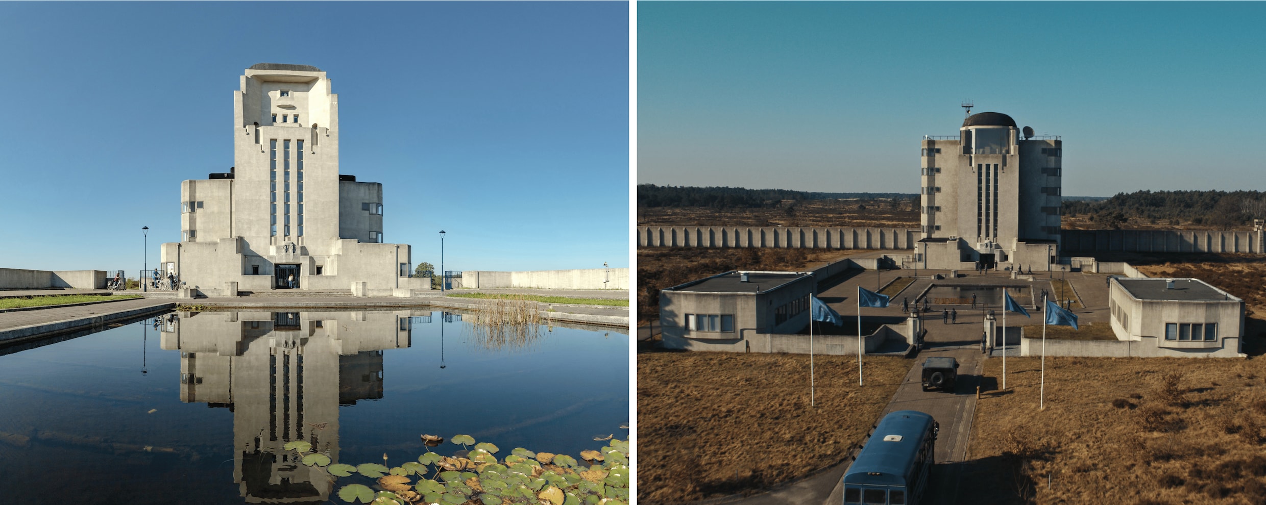 In de dystopische serie ‘Arcadia’ is de ruige architectuur ...