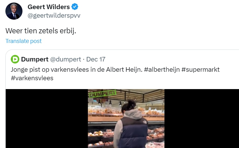 Opinie: Geert Wilders is alle geloofwaardigheid kwijt, na twitteren nepvideo supermarktplasser ...