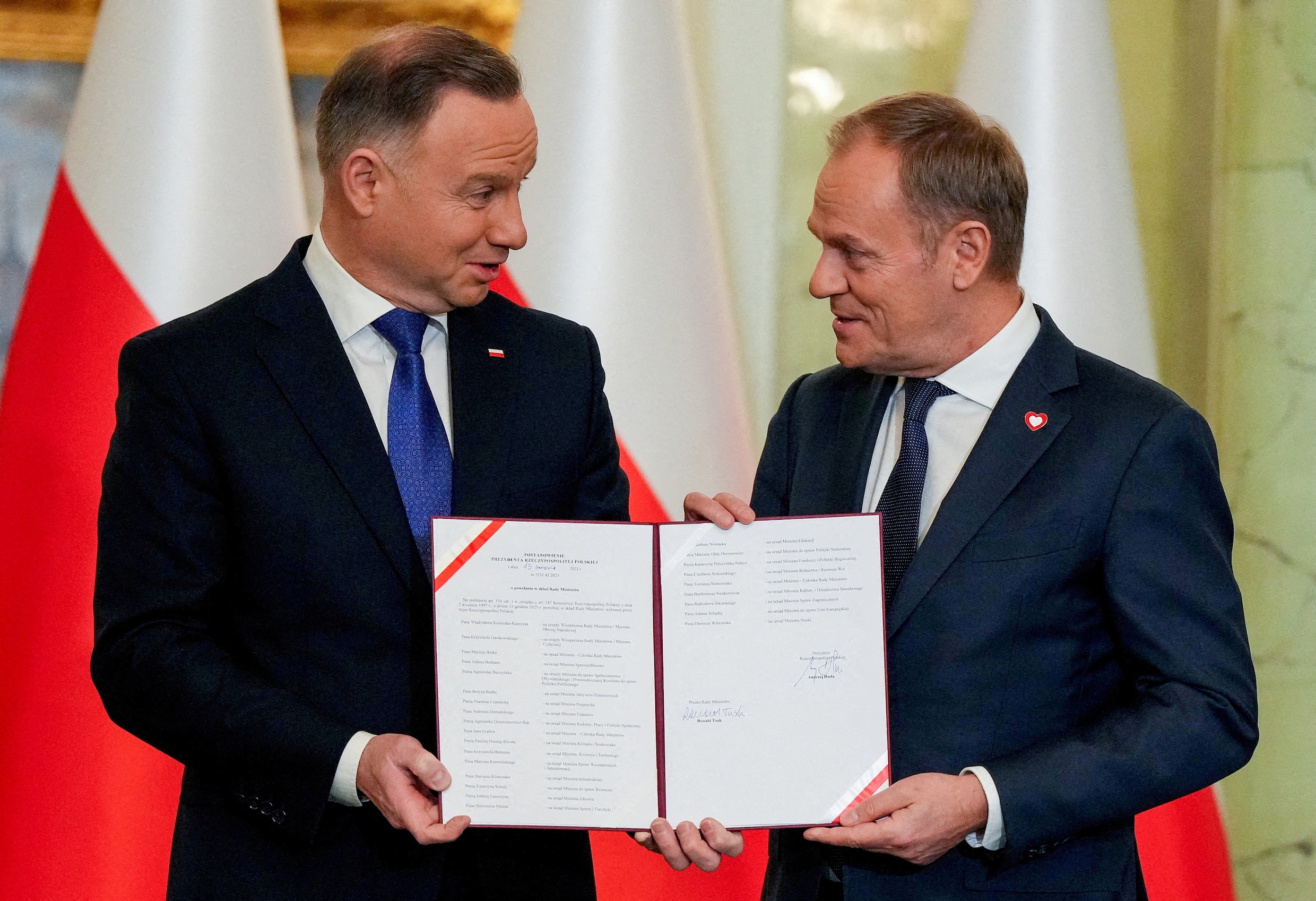 Eerste krachtmeting in Polen: president blokkeert begroting van nieuwe regering Tusk | de Volkskrant