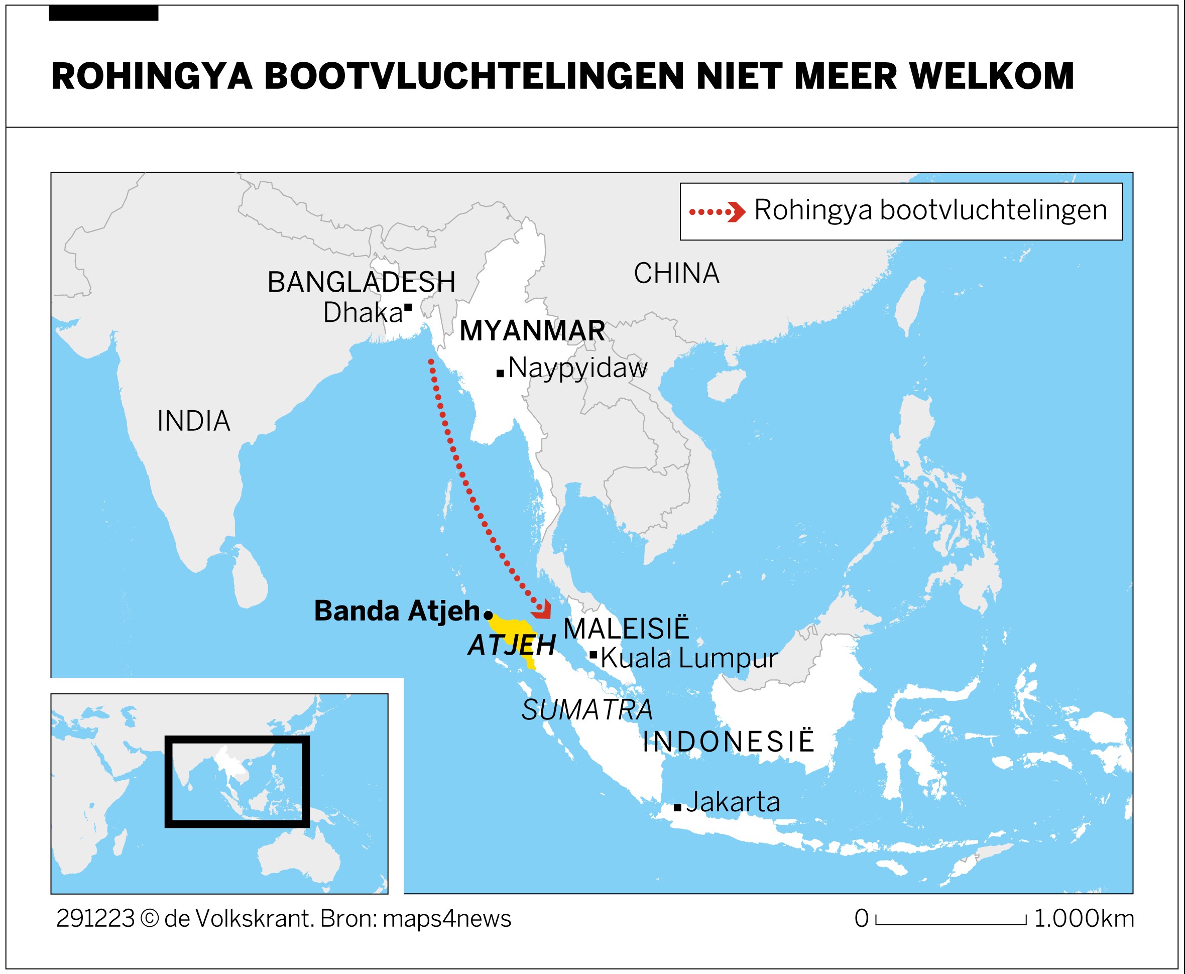 Op Sumatra werden Rohingya eerst liefdevol opgevangen, nu worden ze ...