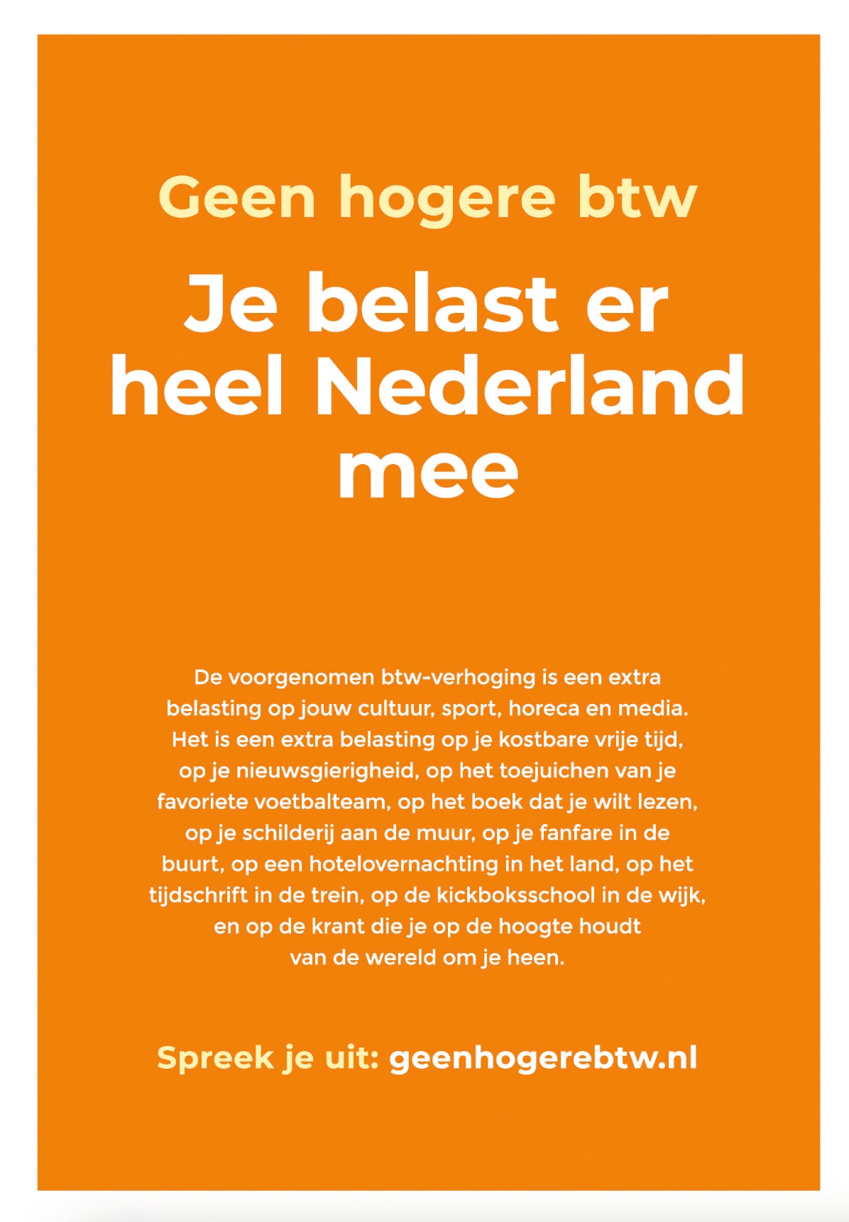 Sport-, horeca-, cultuur-, media- en boekenbranche roepen op tot breed ...