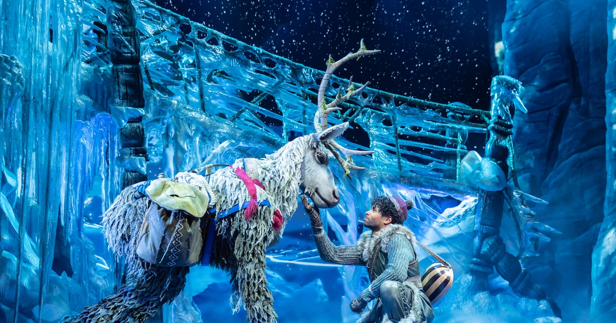 In ‘Frozen de musical’ schieten de ijskristallen over het podium. Vajèn ...