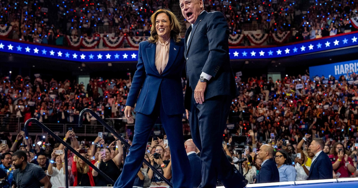 Tim Walz vangt in eerste speech het nieuwe optimisme van de Democraten ...