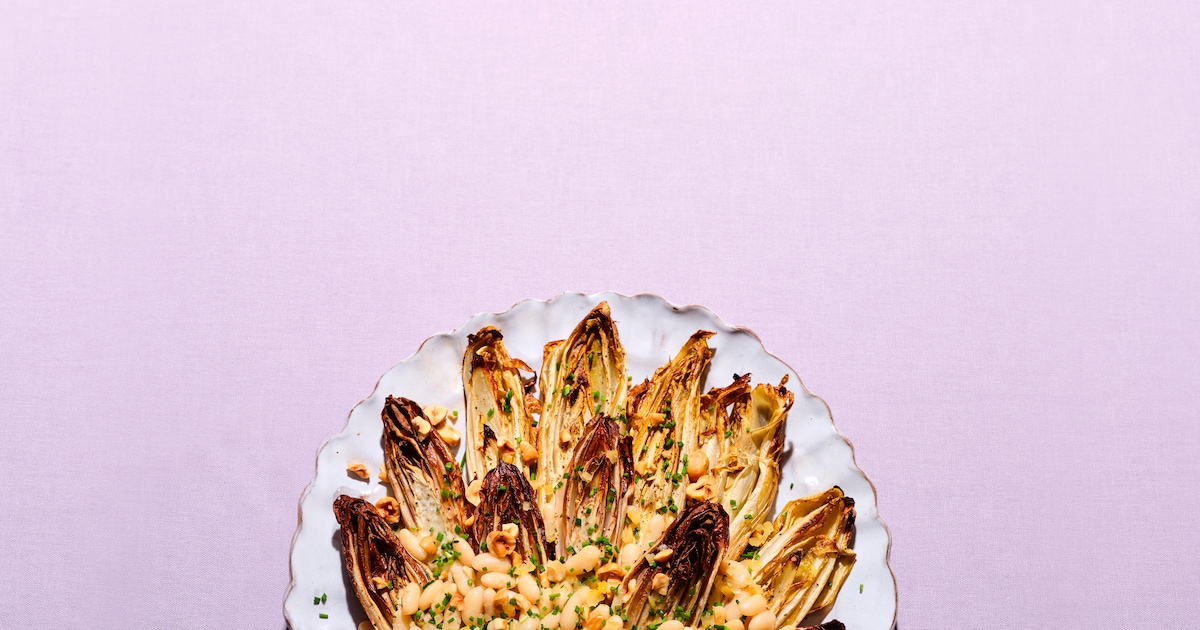 Met de herfst in haar hoofd maakte Yvette een lauwwarme salade met de ...