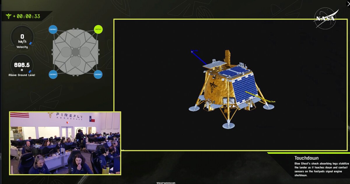 Blue Ghost als tweede commerciële lander ooit succesvol geland op de maan | de Volkskrant